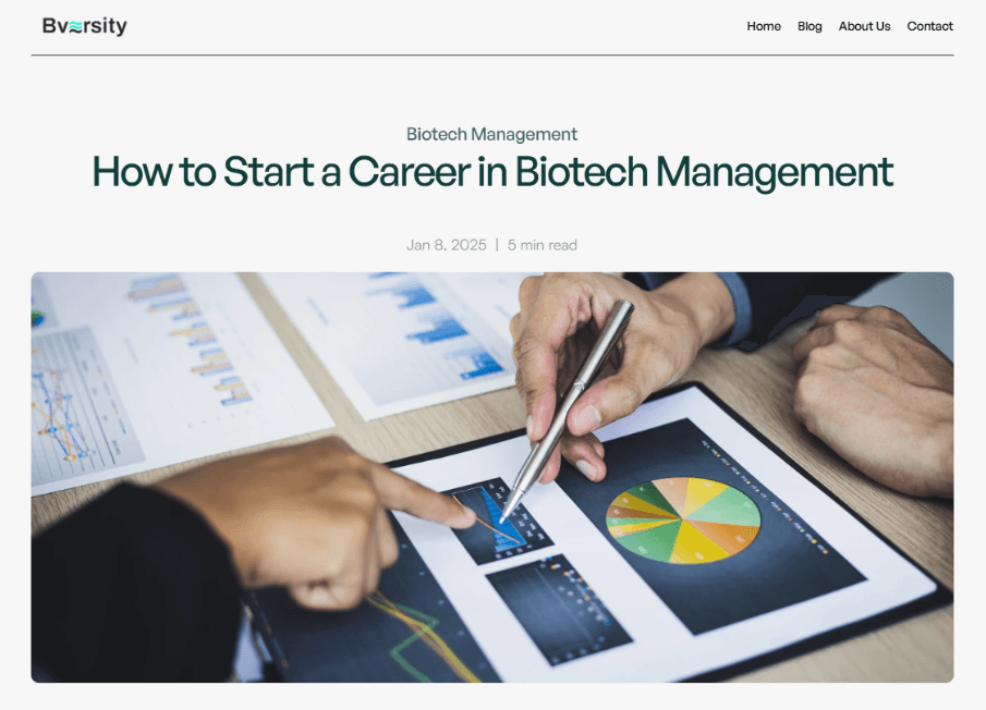 How to Start a Career in Biotech Management - TechWriter