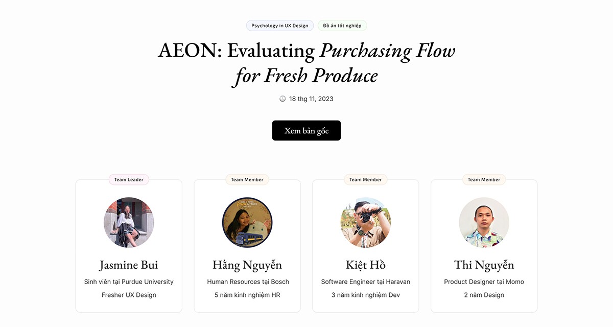AEON: Evaluating Purchasing Flow for Fresh Produce
