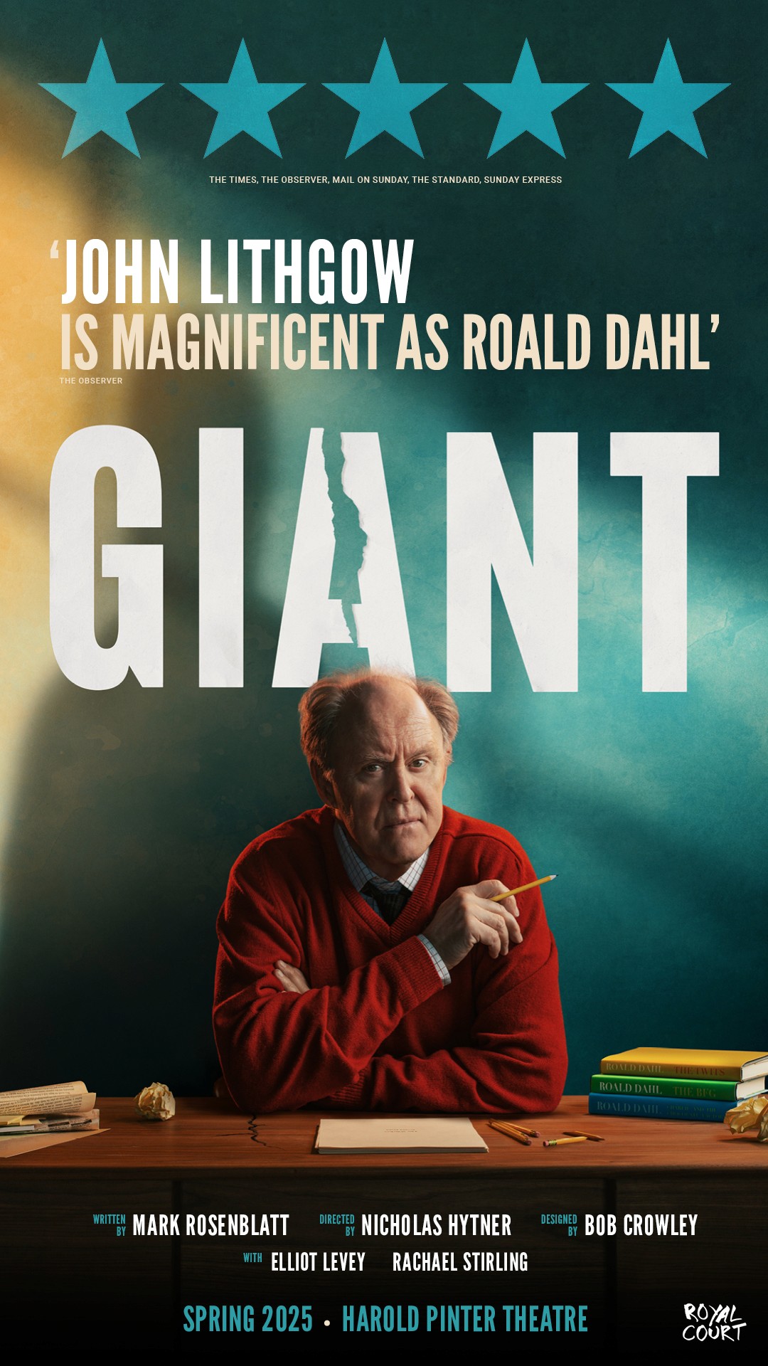 GIANT | From 26 April for 14 weeks at the Harold Pinter Theatre.