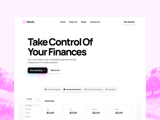 Monify Figma & Framer Template | Sprrrint