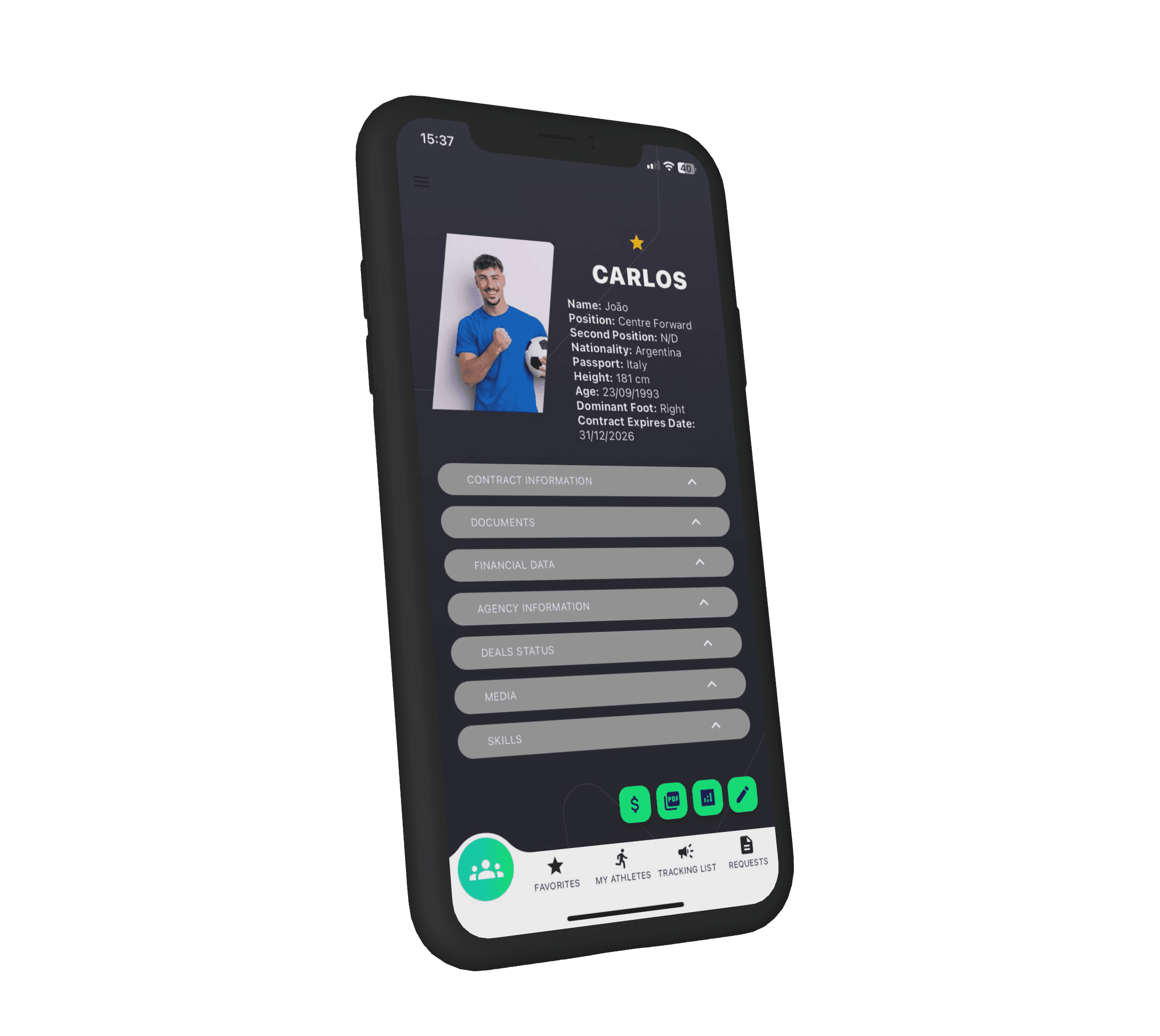 My Requests | The platform for smart football agents