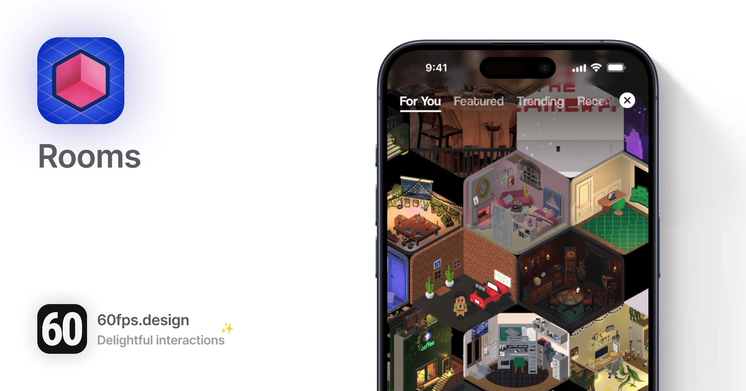Rooms iOS App UI/UX animation