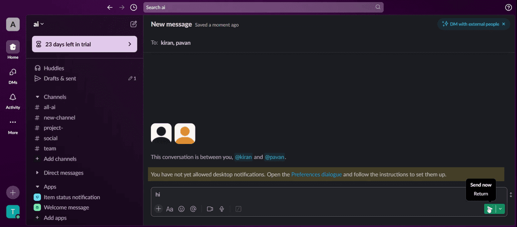How To Create Group Chat In Slack – Quick Start Guide - 1 minute video guide