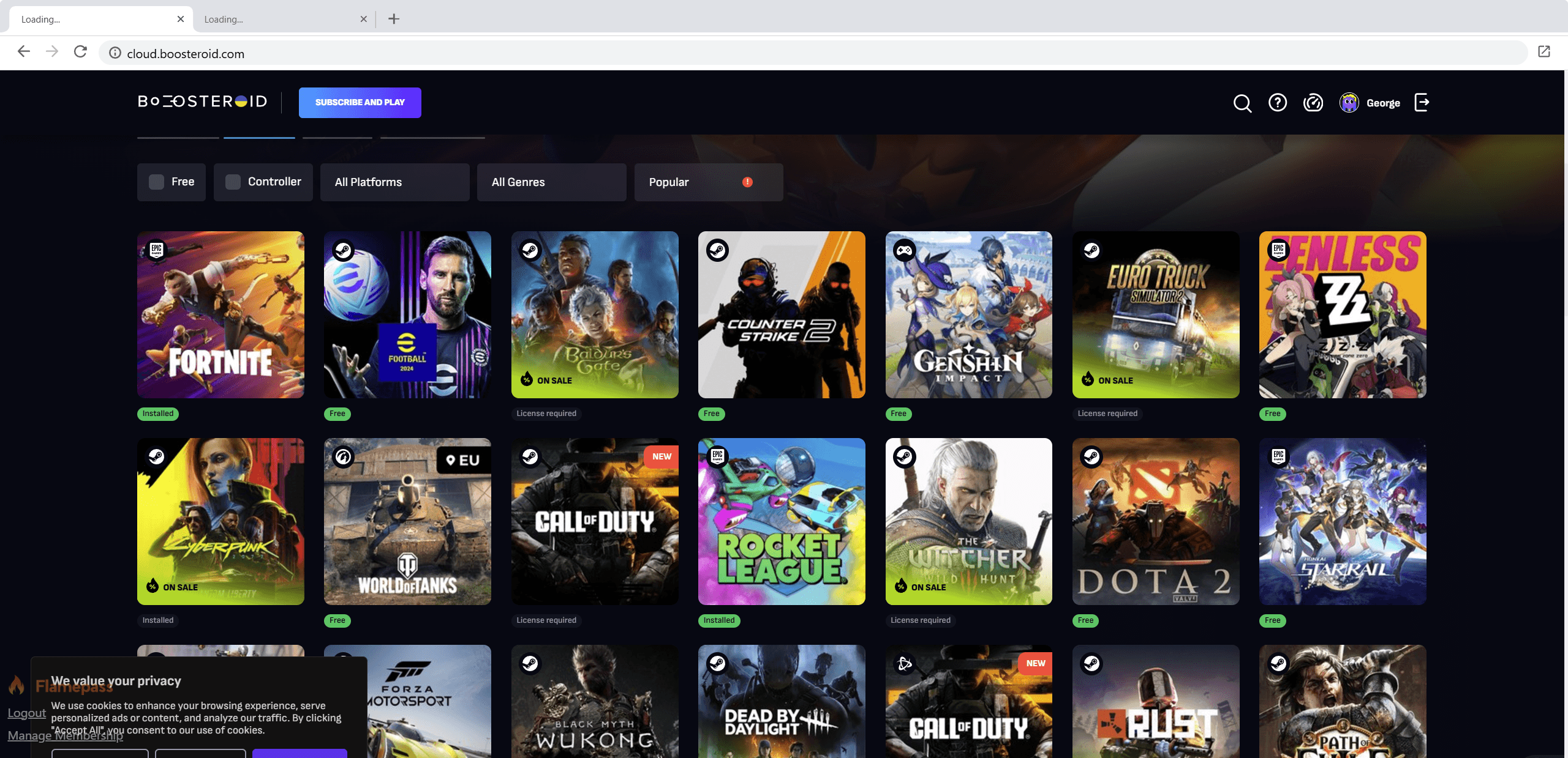 Flamepass - Homepage