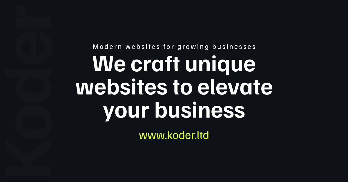 Koder: web design & development