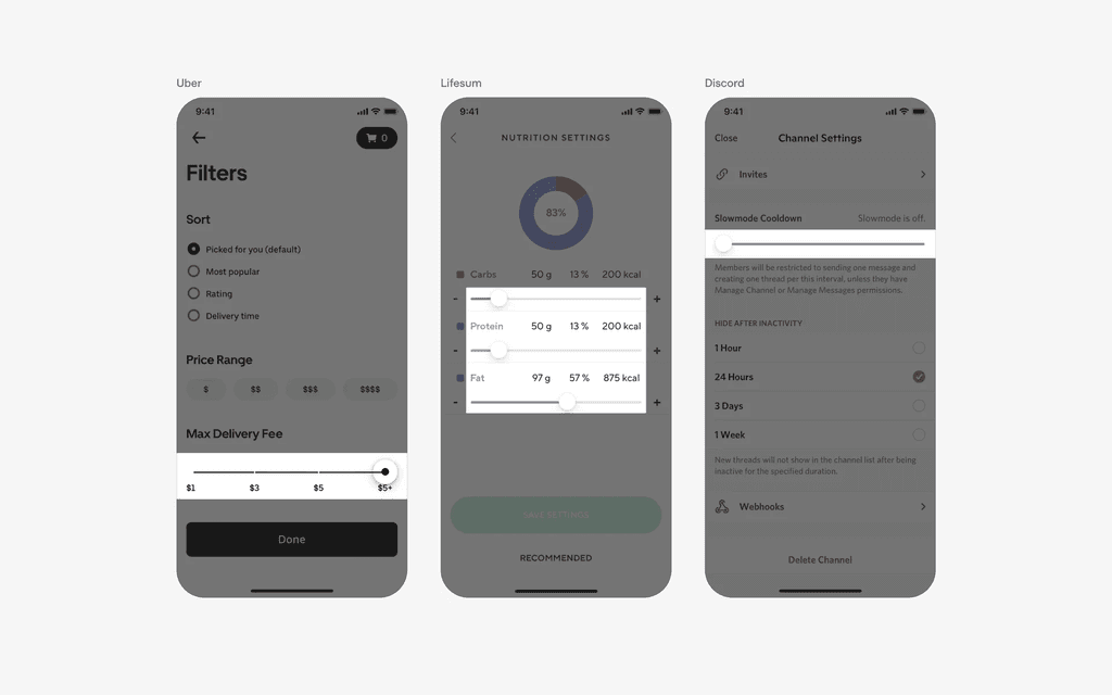 Slider UI Design: Best practices, Design variants & Examples | Mobbin ...