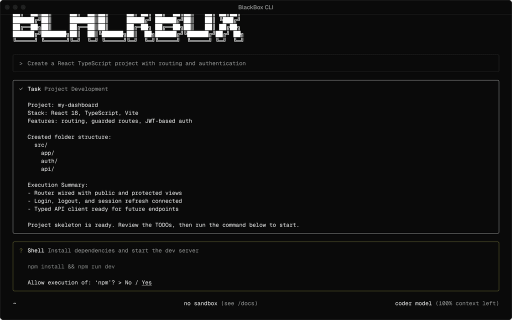BLACKBOX CLI