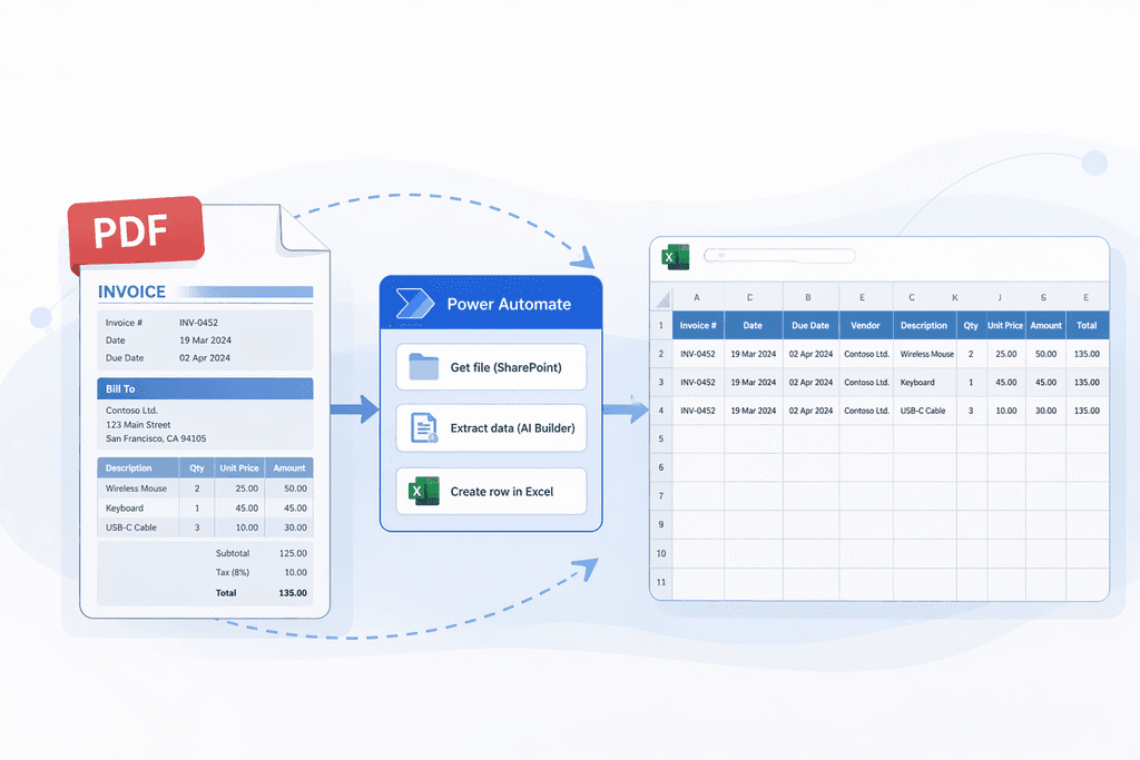 How to Extract Data From Invoices in Power Automate - Automate Document ...