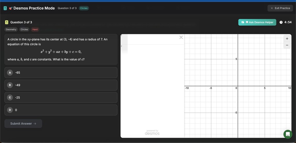 SAT Regression Questions Solved: The 5 Desmos Tricks to Find ...