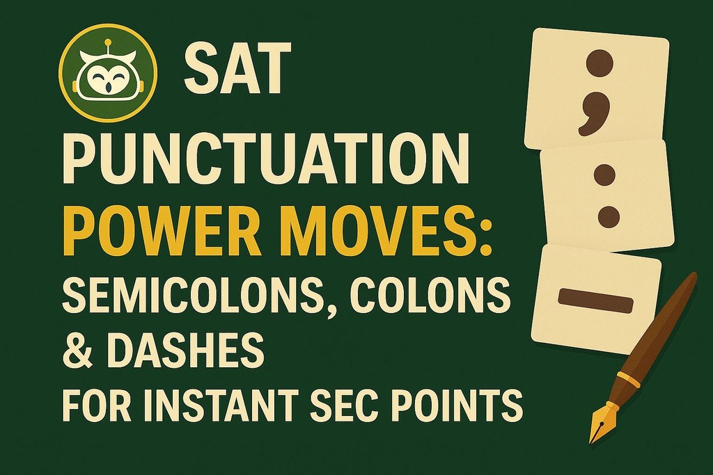 SAT Punctuation Power Moves: Semicolons, Colons & Dashes for Instant ...