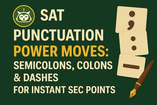 SAT Punctuation Power Moves: Semicolons, Colons & Dashes for Instant ...