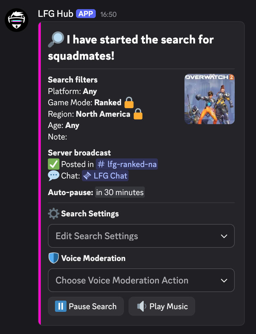 1-Click LFG Discord Bot for Any Game & Just Chatting | LFG Hub