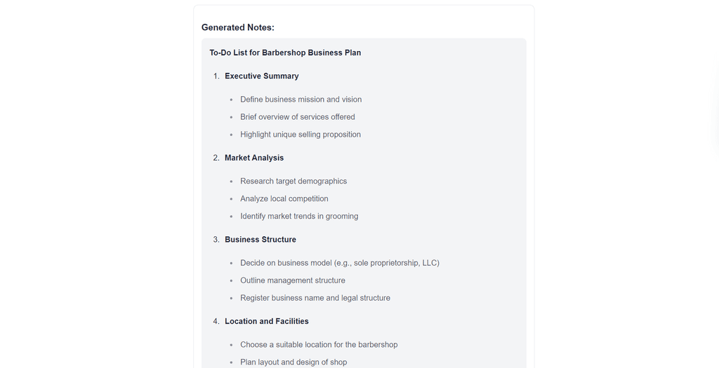 AI Notes Generator - Free Tool