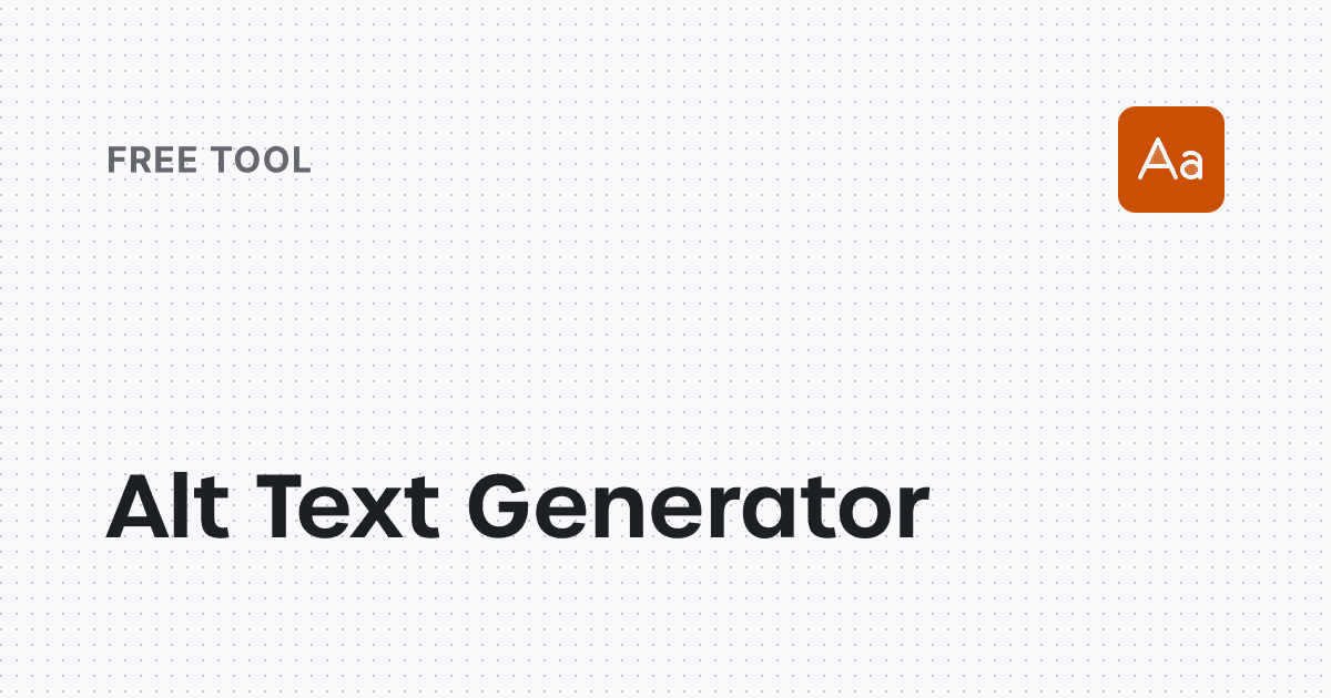 Free Alt Text Generator