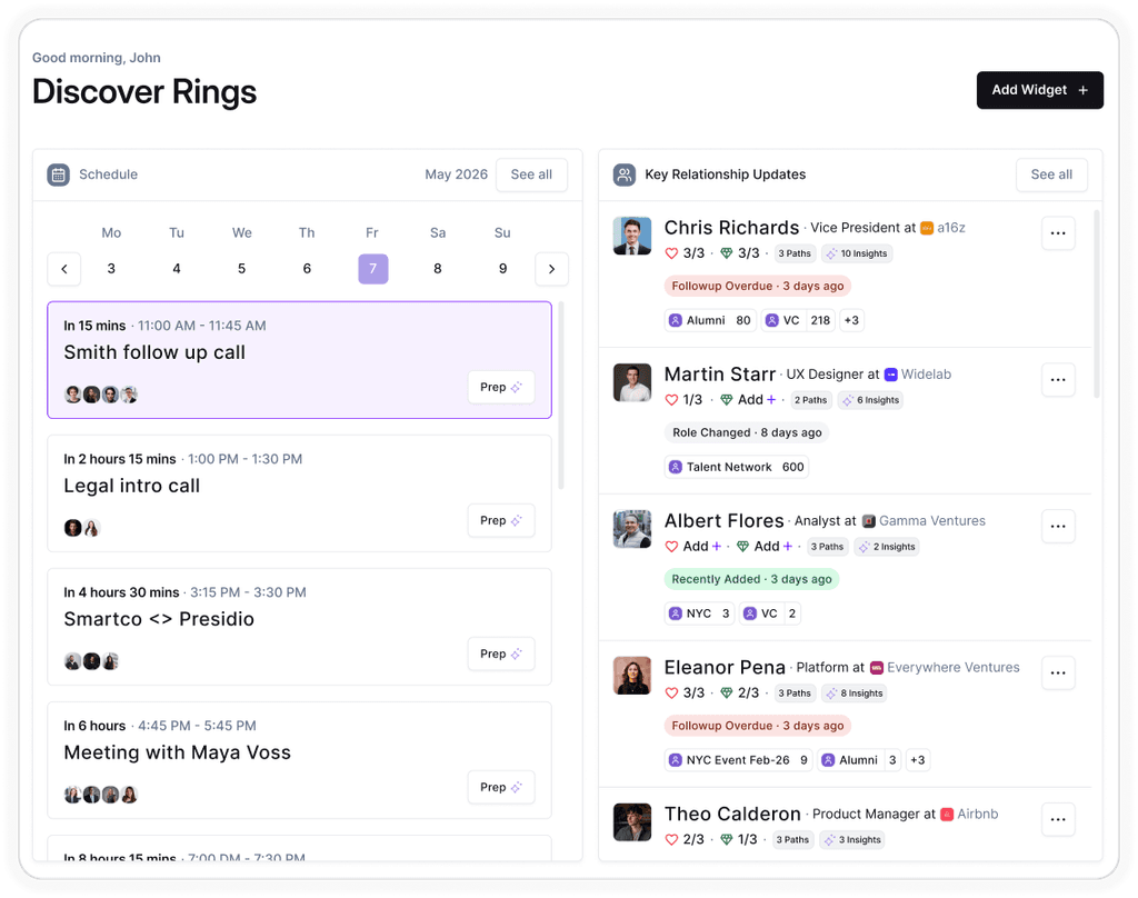 Venture Capital CRM | Rings AI