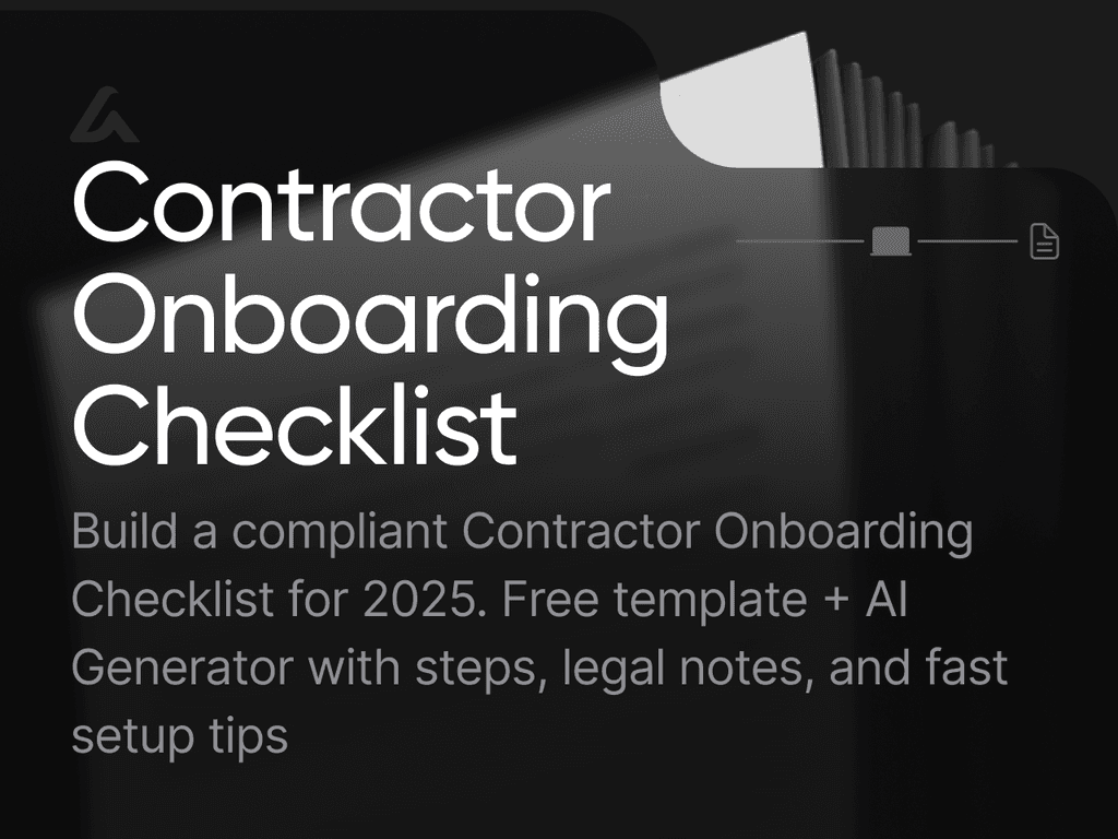 Contractor Onboarding Checklist Template (Free Download + AI Generator ...