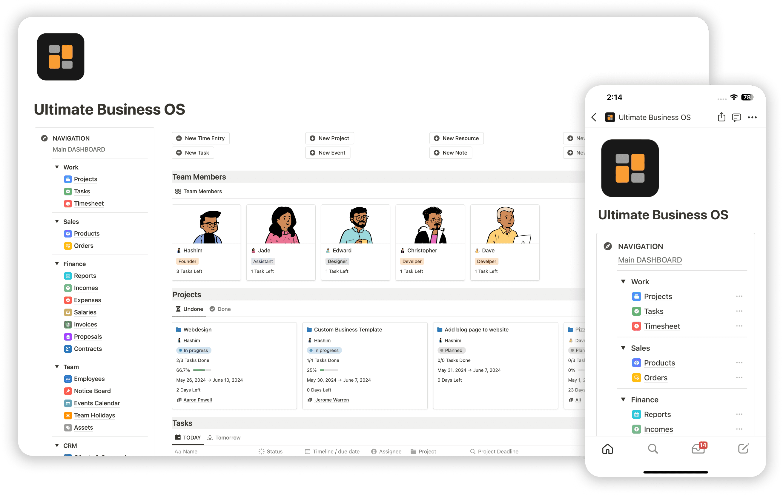 Notion Ultimate Business OS - A Complete Business management solution