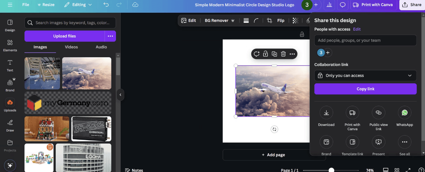 How to replace image on Canva - 1 minute video guide
