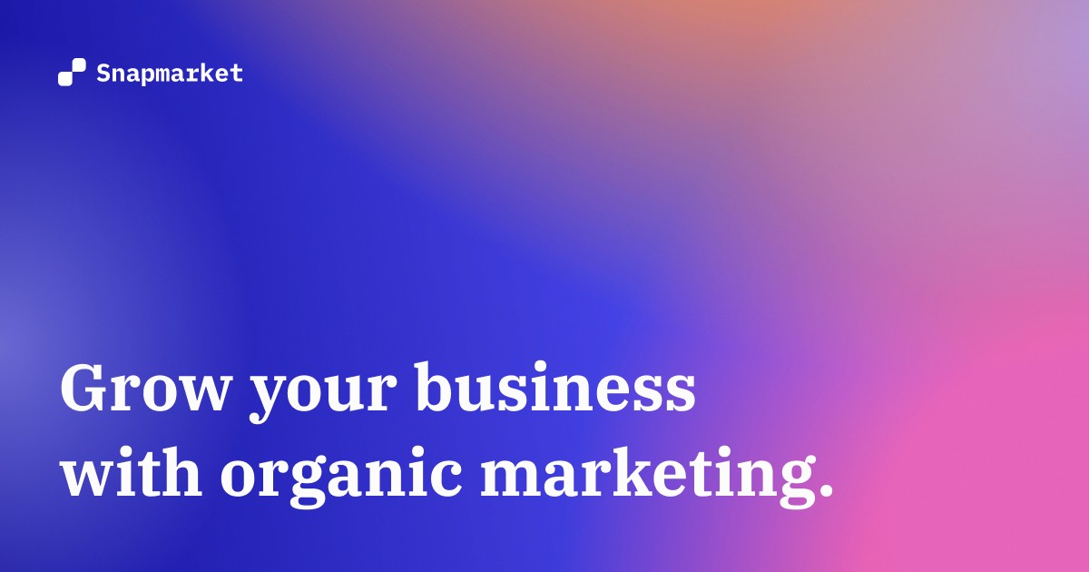 Snapmarket – a full marketing team for less than a salary.