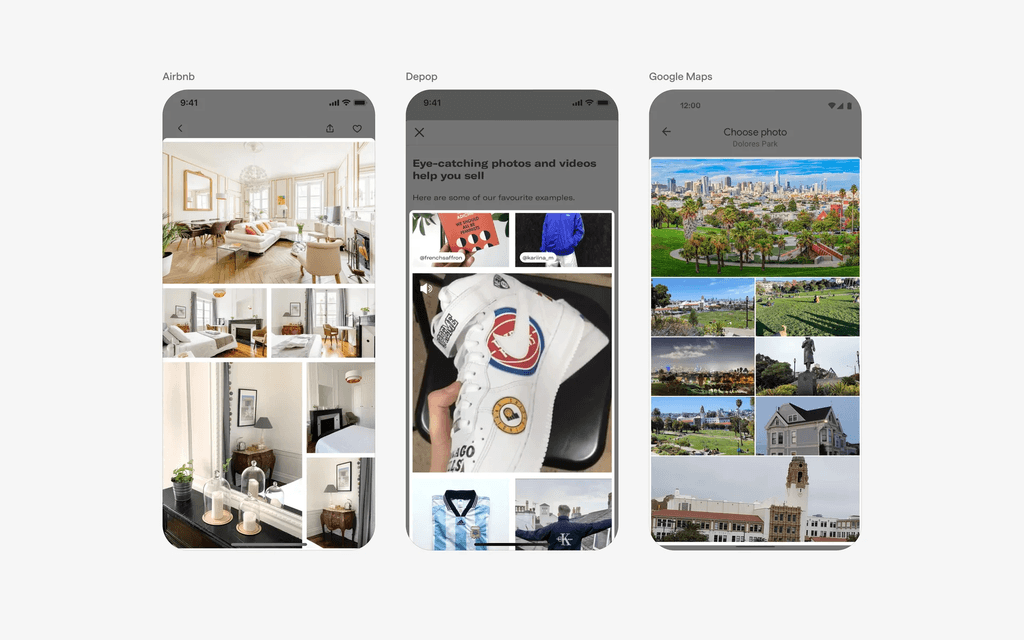 Gallery UI Design: Best practices, Design variants & Examples | Mobbin ...