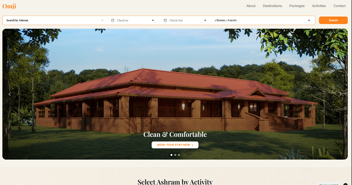 Omji | Stay in authentic ashrams