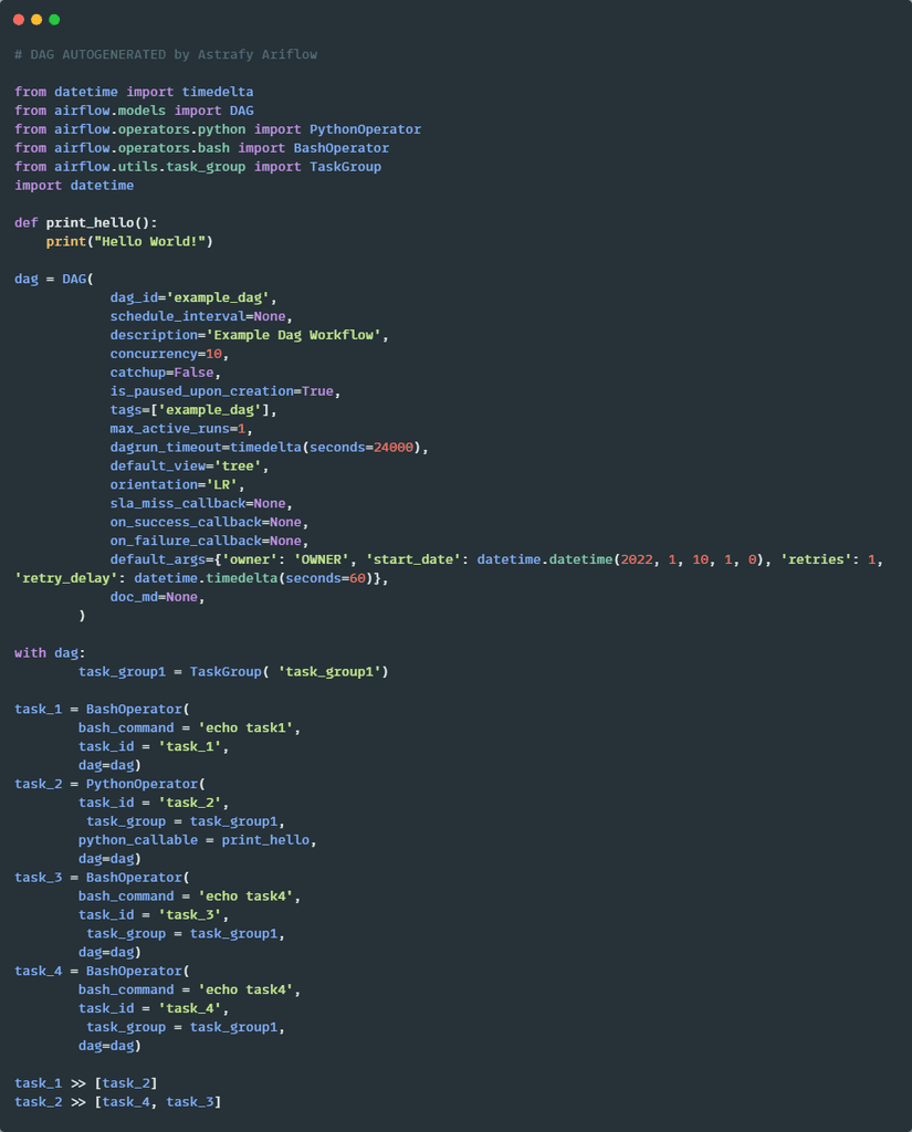 Airflow DAG Python Factory - Astrafy