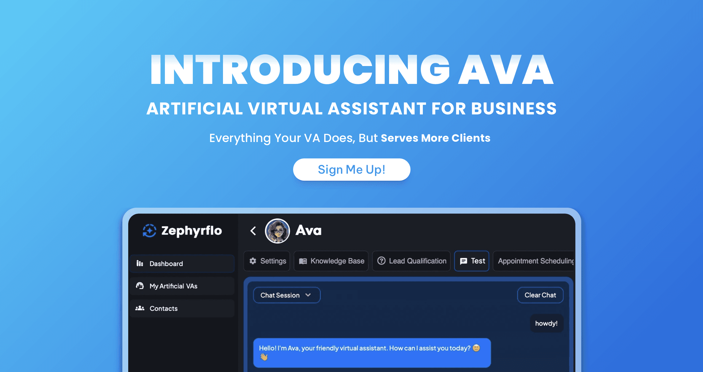 Ava: Artificial Virtual Assistant for Business