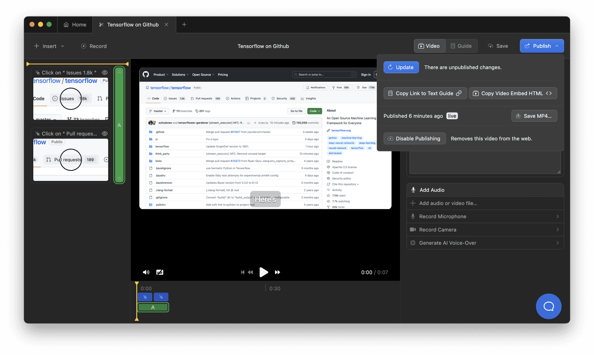 Create video tutorials with AI, in minutes | Record Once