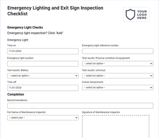 Emergency Lighting and Exit Sign Inspection Checklist for Mobile ...