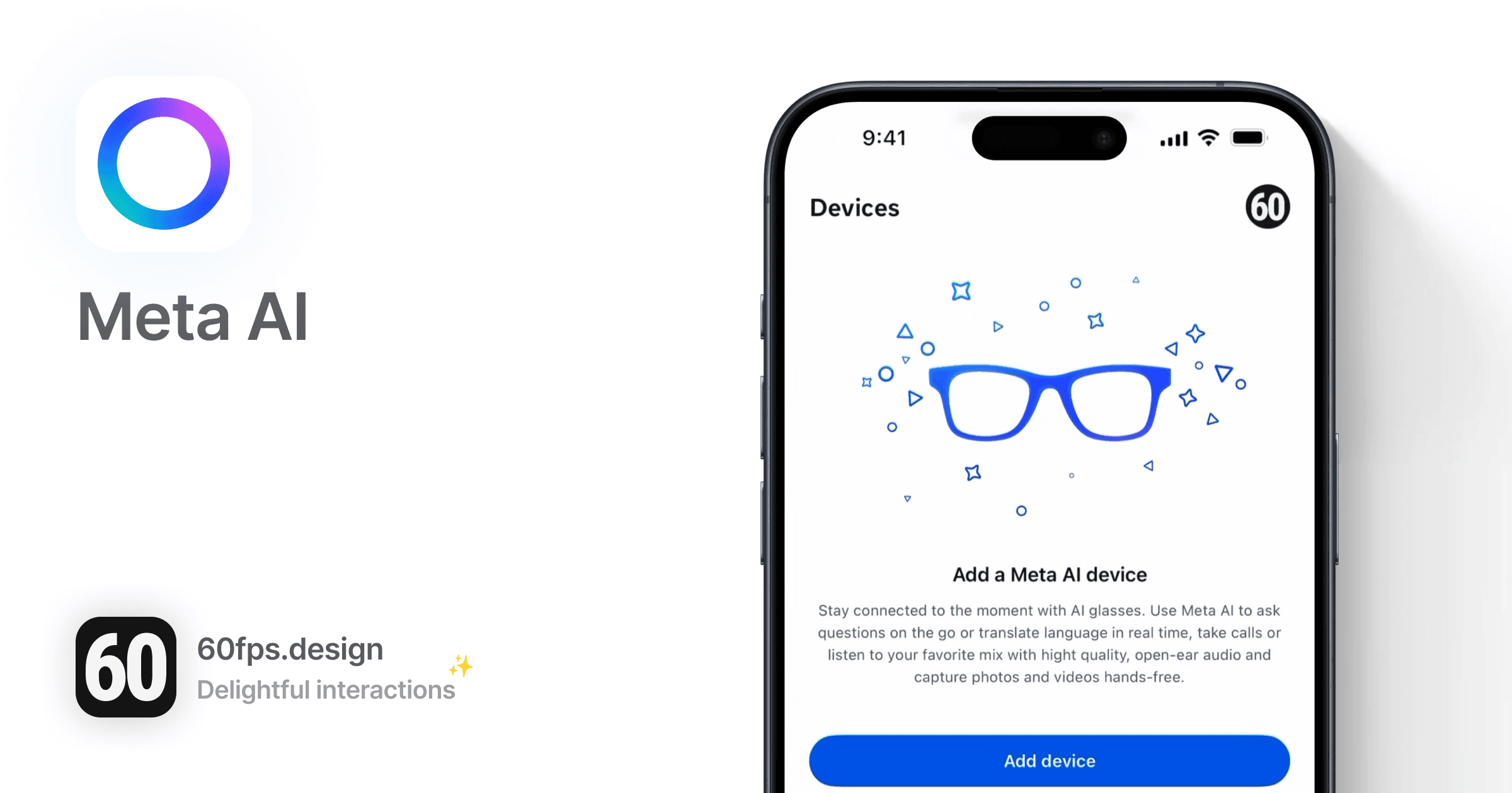 Meta AI iOS App UI/UX animation