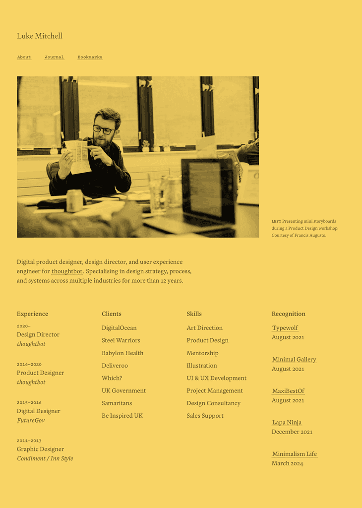 Dead Simple Sites — Minimal Website Inspiration