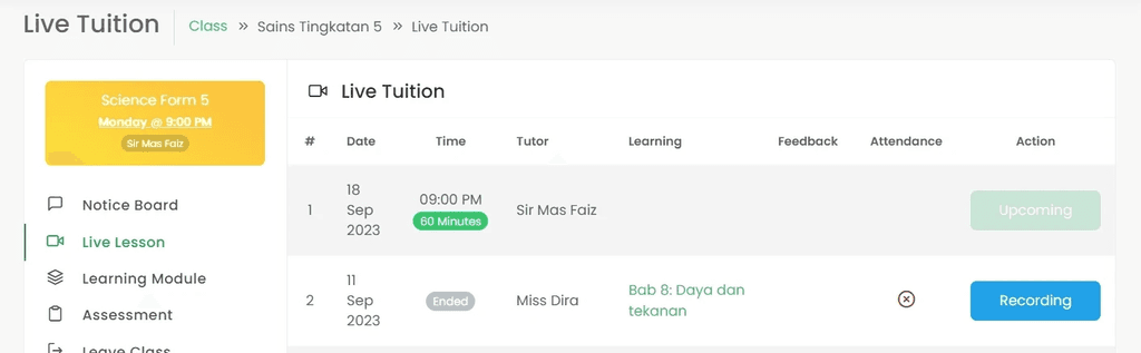 Pandai Live Tuition: Online Tuition for School Students
