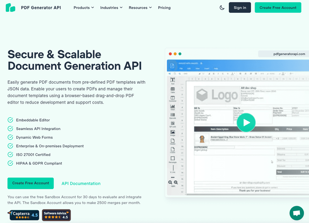 Top 7 PDF Generator APIs in 2025 for PDF Automation