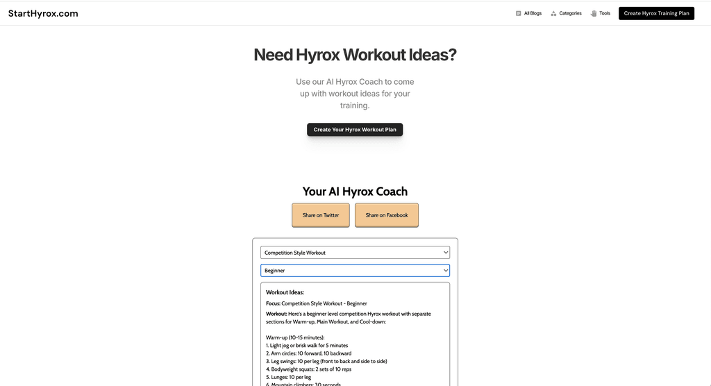 StartHyrox.com - 5 Hyrox Workouts For Beginners: With Examples And A ...