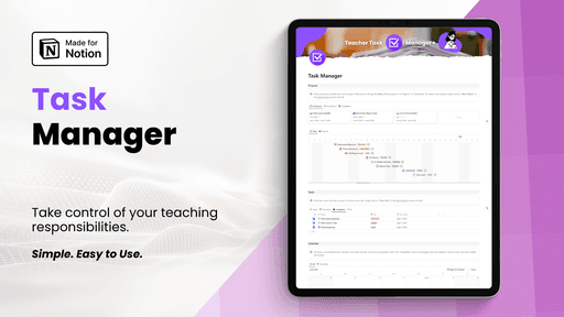 Notion For Teachers: Templates | Notion Notion Task Manager