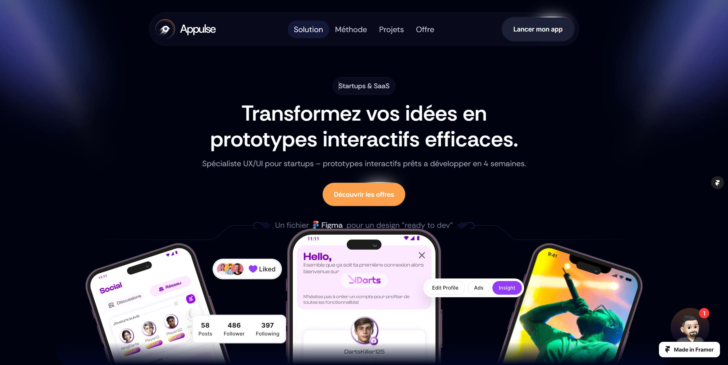 Appulse - Design & Prototype d'Apps mobiles