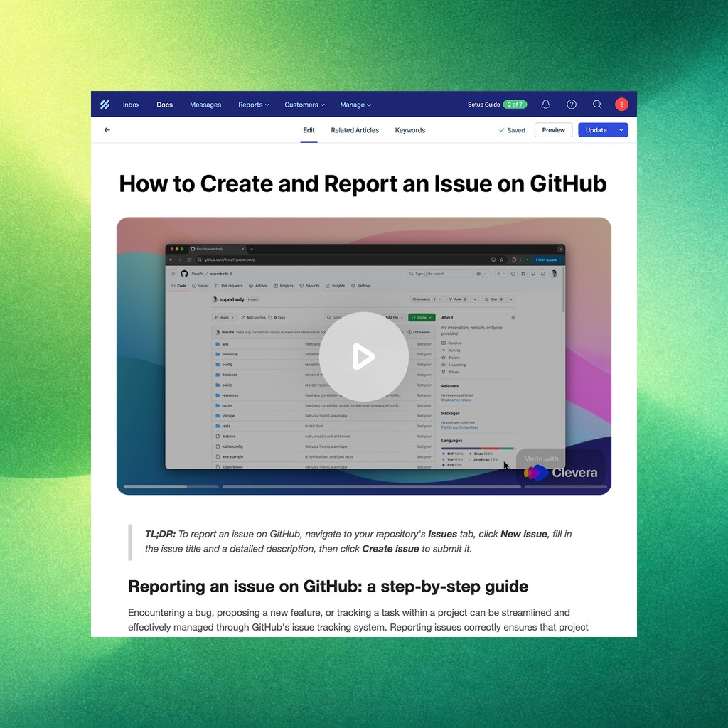 Clevera Help Scout Integration — Embed Live Tutorial Videos & Help Articles