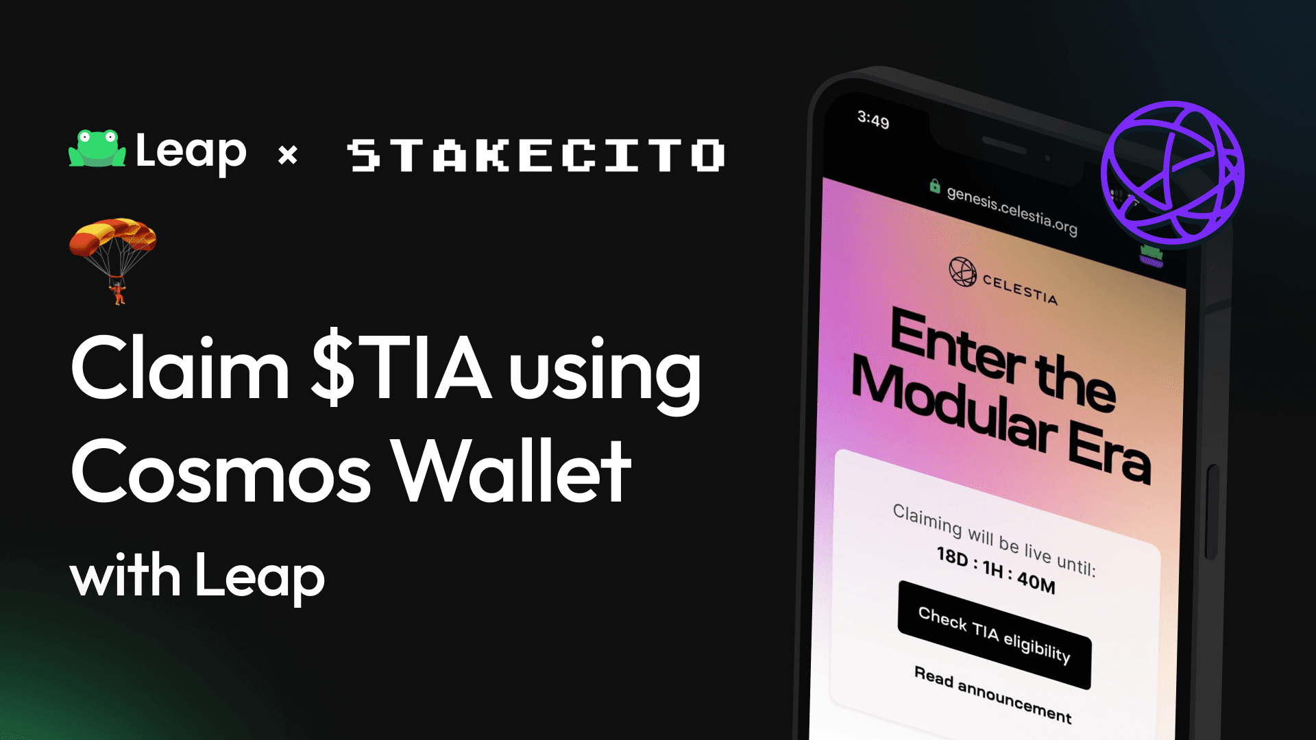 How to Claim Celestia $TIA Airdrop: Complete Guide for Cosmos Airdrops - Leap Wallet