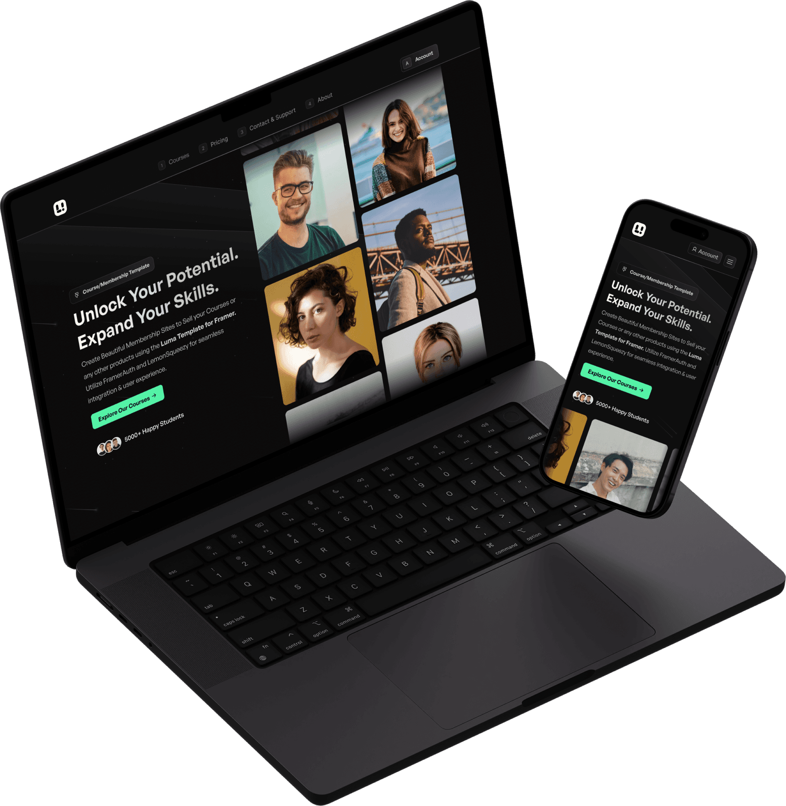 Luma - Most Powerful Membership Template for Framer – FramerIt
