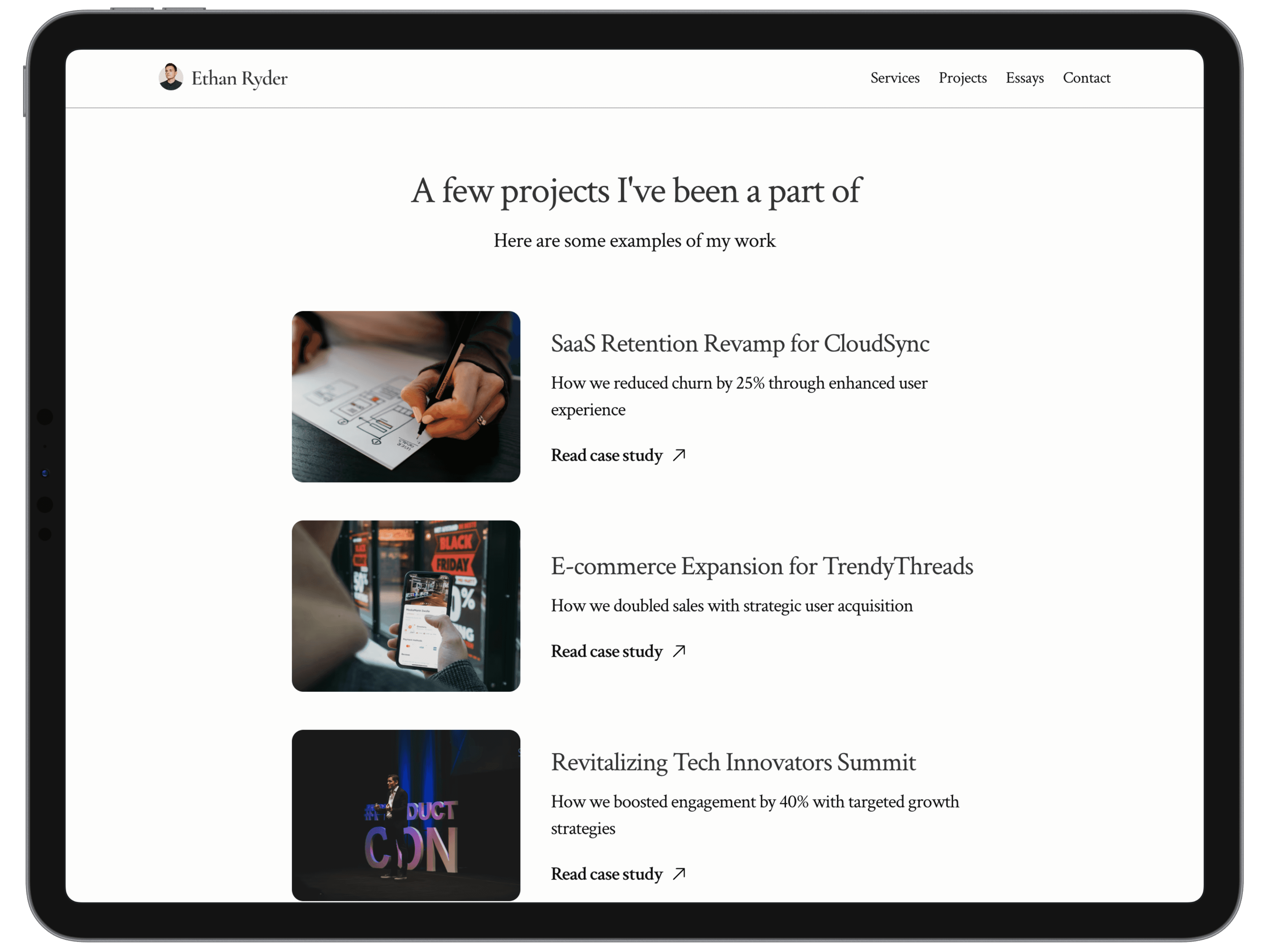Persona - personal website template for freelancers & consultants