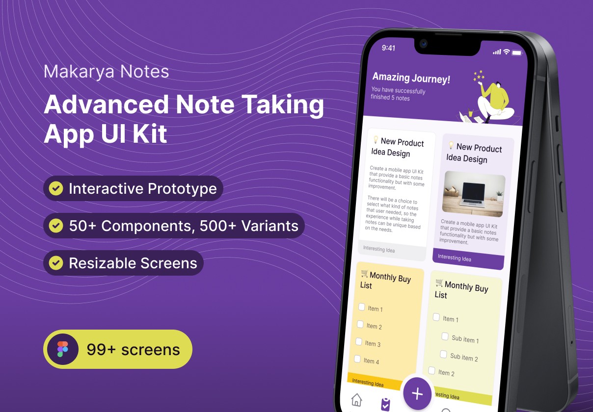 Makarya Notes - Advanced Note Taking App - Design System & UI Kit ...