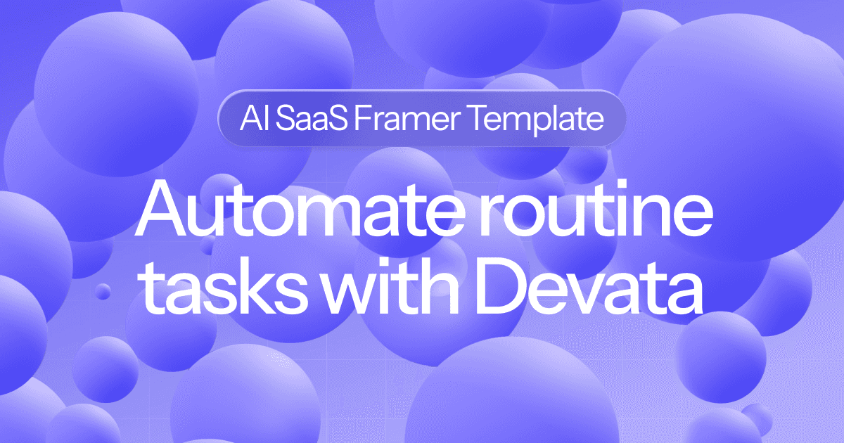 Devata – AI SaaS Framer template