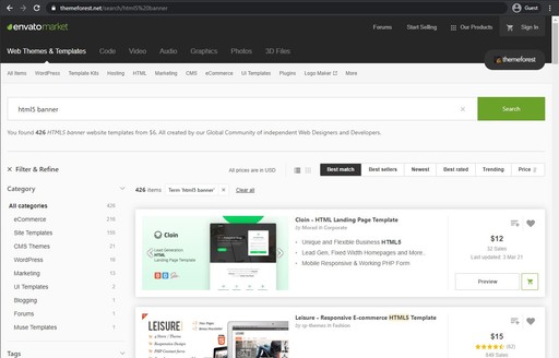 How to Make a Banner in HTML? Free HTML 5 Banner Templates — Viewst