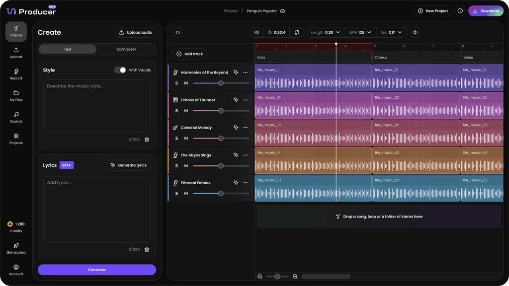 Starting From A Sound: Loop Browsing and Audio Upload - Tuney