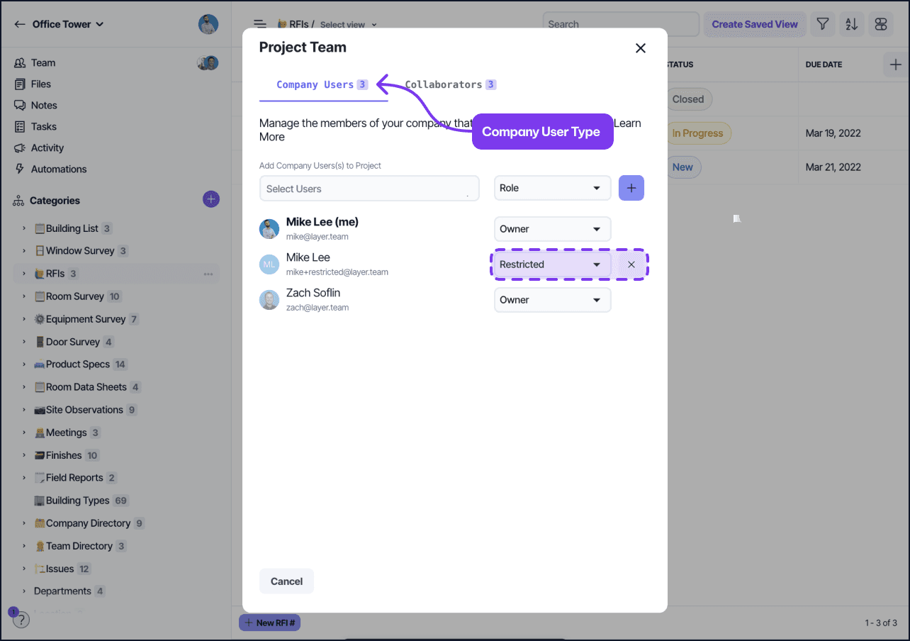 Managing Restricted Users in Layer - Layer Docs