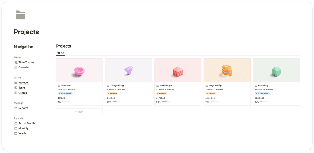 Ultimate Notion Time Tracker Template @ Solt Wagner