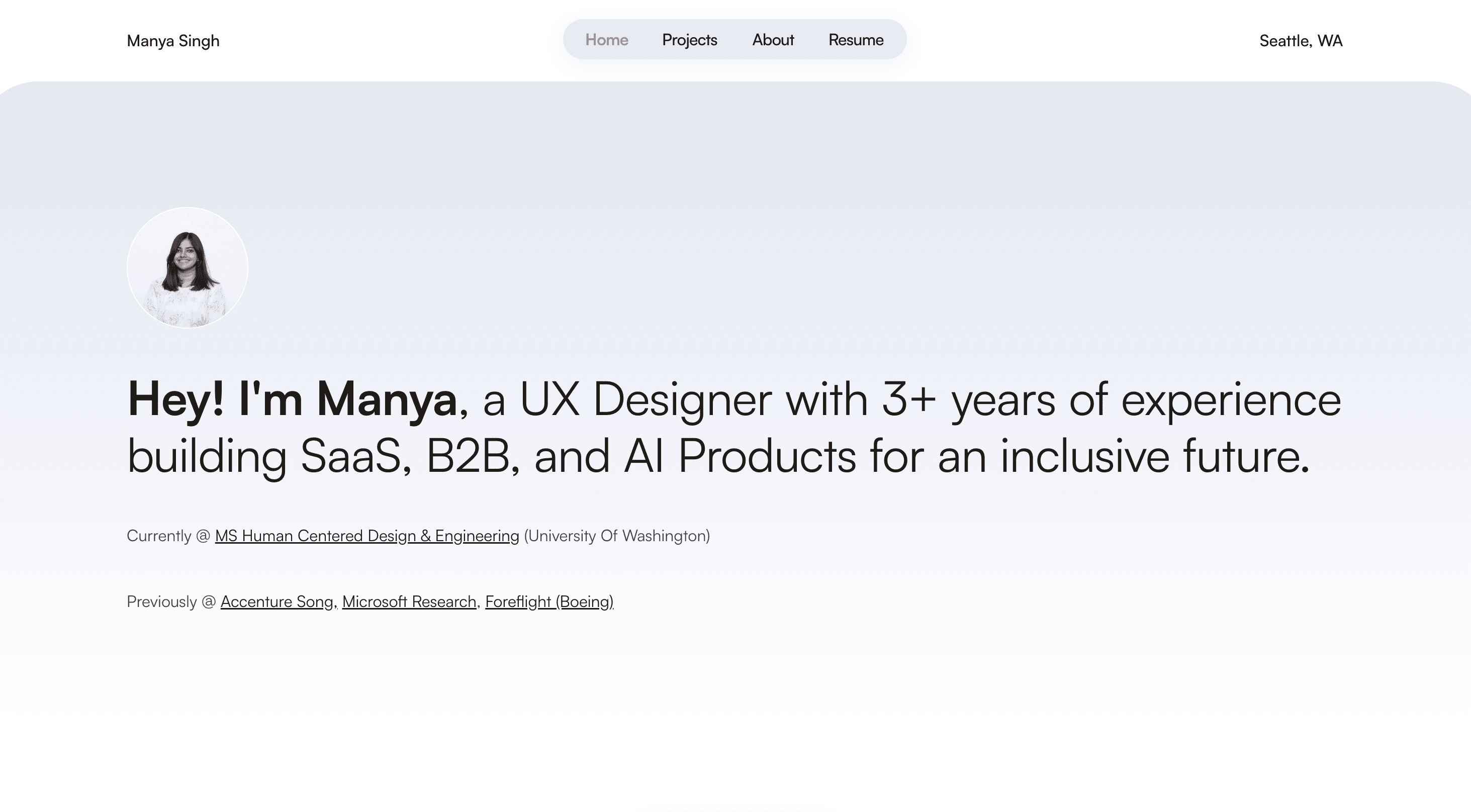 Manya Singh - Portfolio