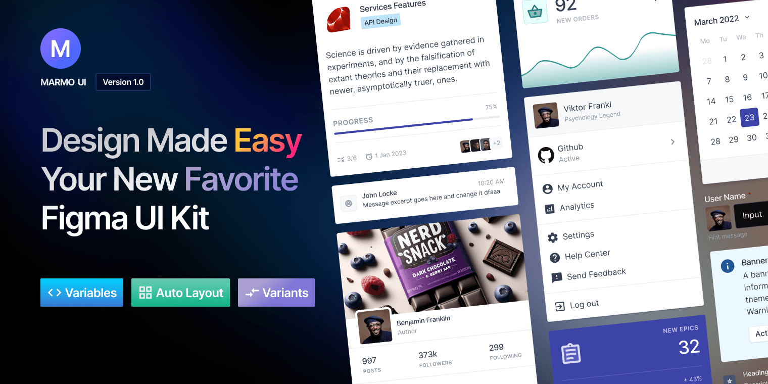 Marmo: Ultimate UI Kit for Figma