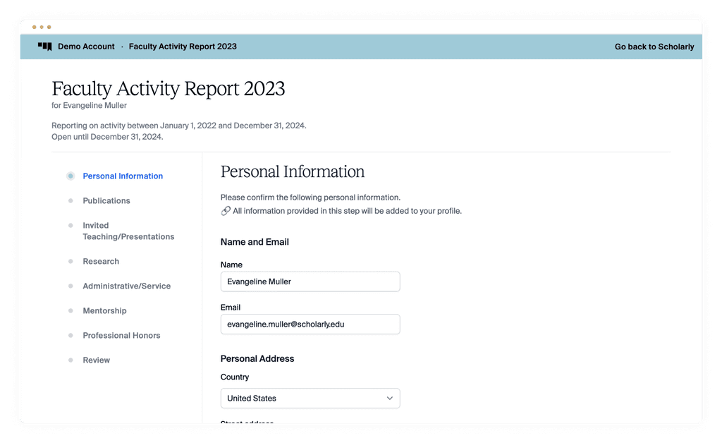 Scholarly - Faculty Affairs Software
