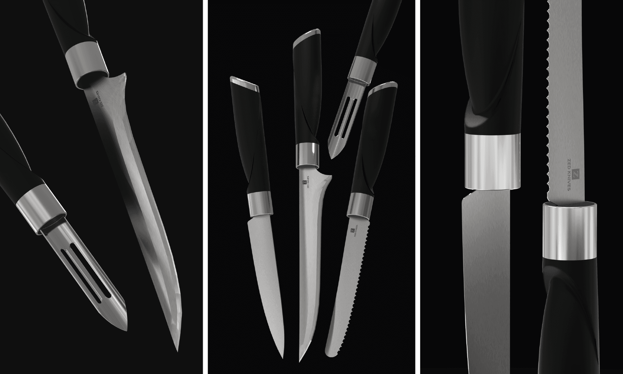 Fiskos Design Studio | Zed 4-Piece Kitchen Knife Set